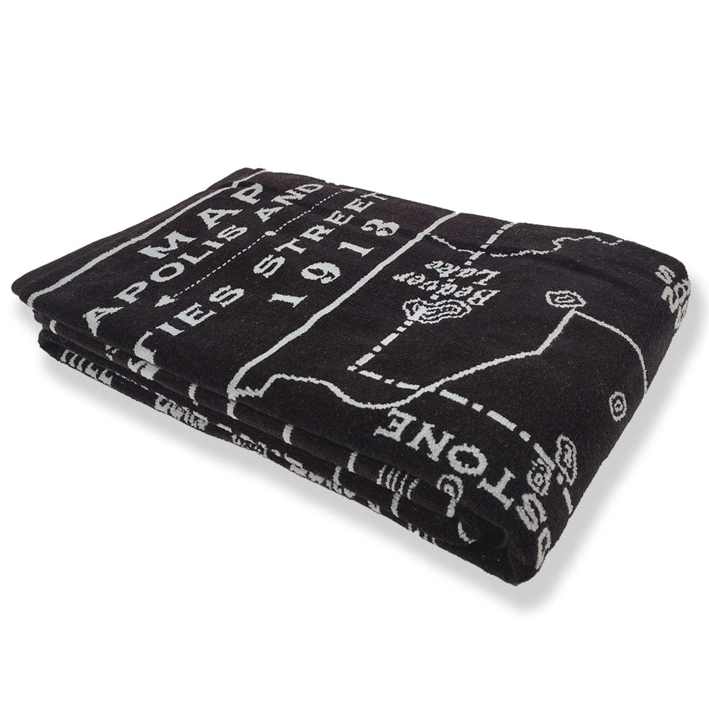 Minneapolis Saint Paul Map Towel Faribault Mill