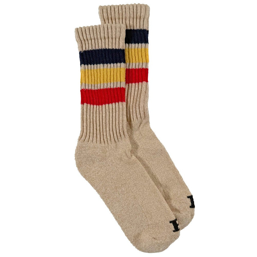 Frontier Cotton Marled Socks - Wheat/Natural
