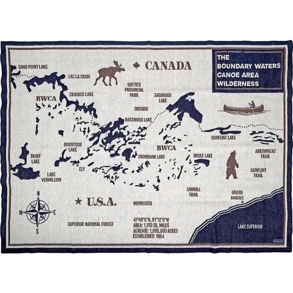 BWCA Map Wool Throw Blanket – Faribault Mill