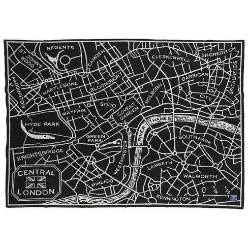 London Map Wool Throw – Faribault Mill