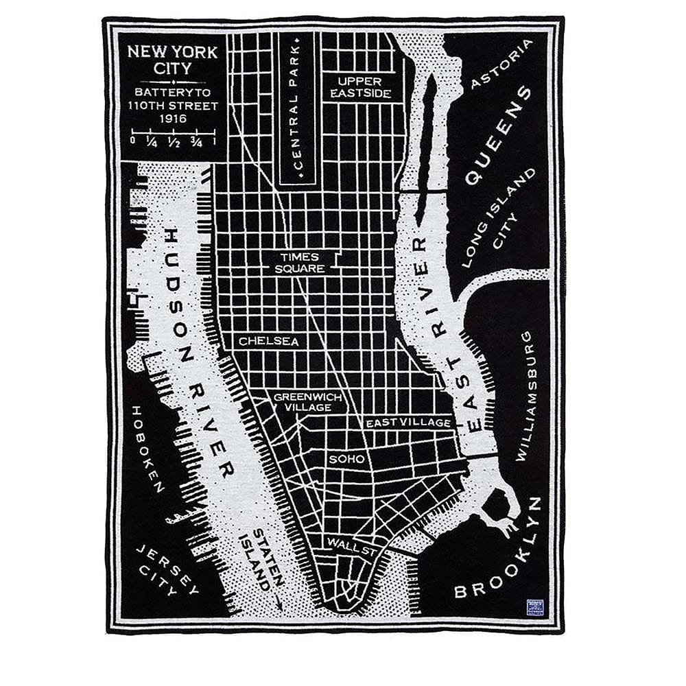 New York City Map Wool Throw – Faribault Mill