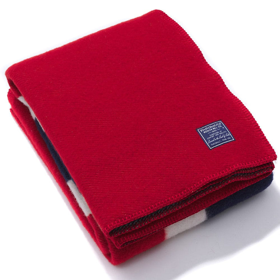 Norwegian Flag Wool Throw – Faribault Mill