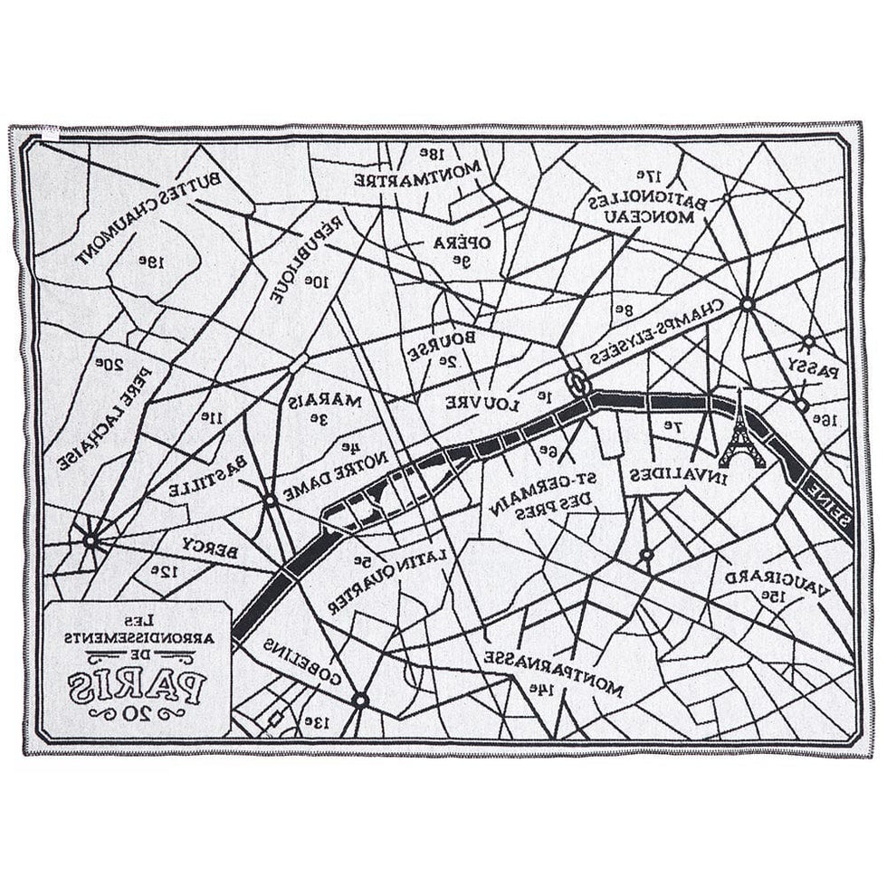 Paris Map Wool Throw – Faribault Mill