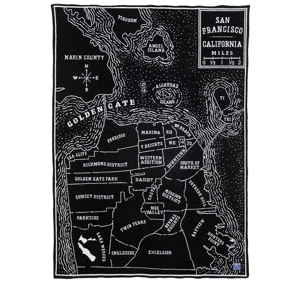 San Francisco Map Wool Throw – Faribault Mill